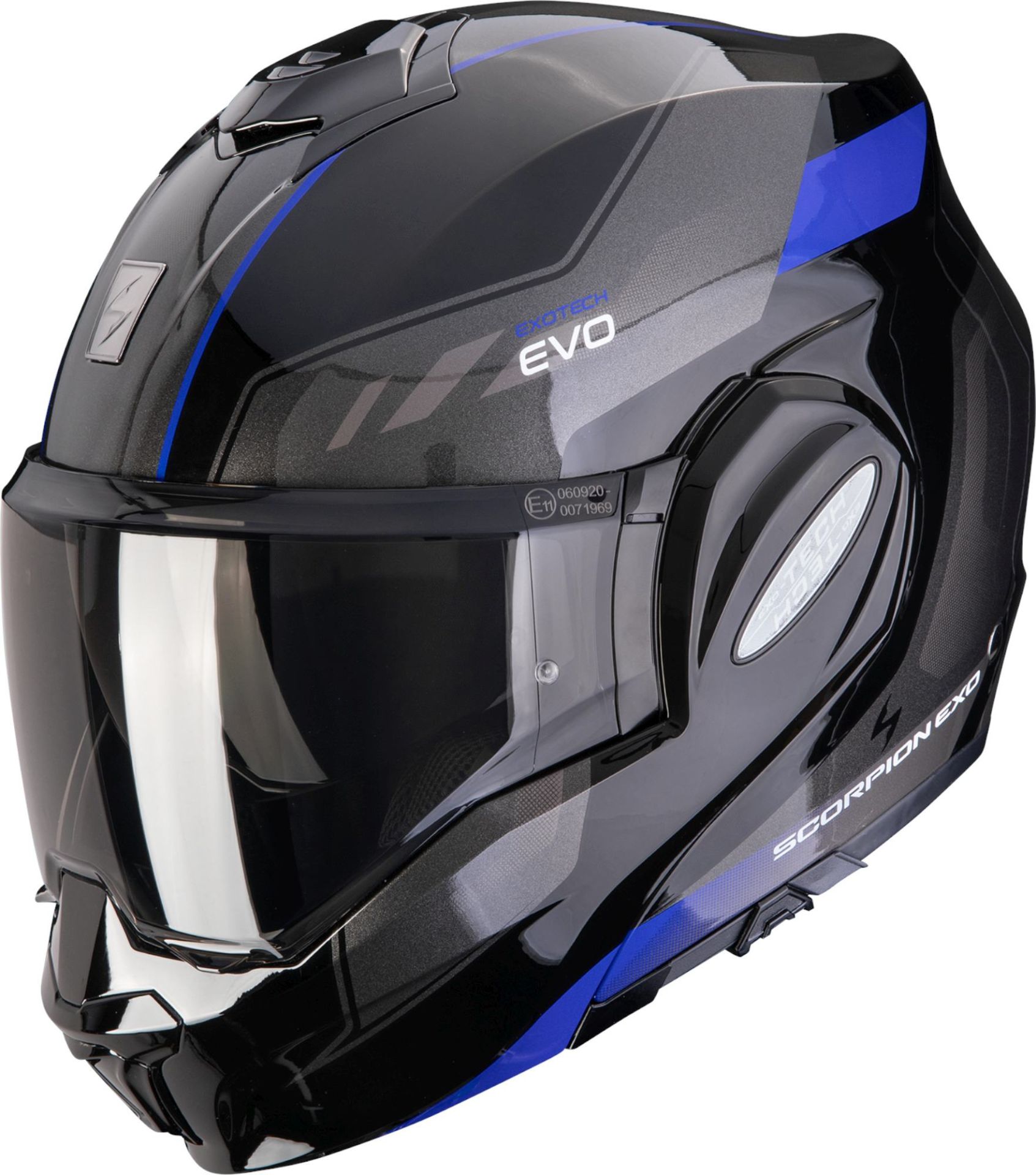 Scorpion Exo-Tech Evo Socius Flip-up hjelm grå/rød kjøp online hos FC-Moto
