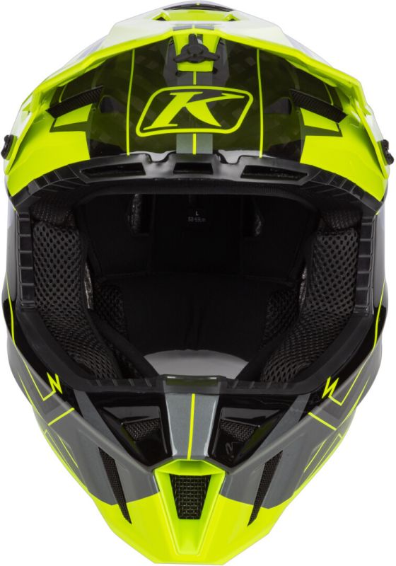 Klim F3 Carbon Velocity Hi-Vis Casco de moto de nieve disponible en FC-Moto