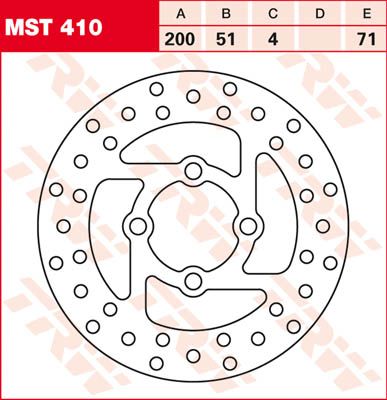 TRW Lucas MST410 brake disc rigid shop now at FC-Moto