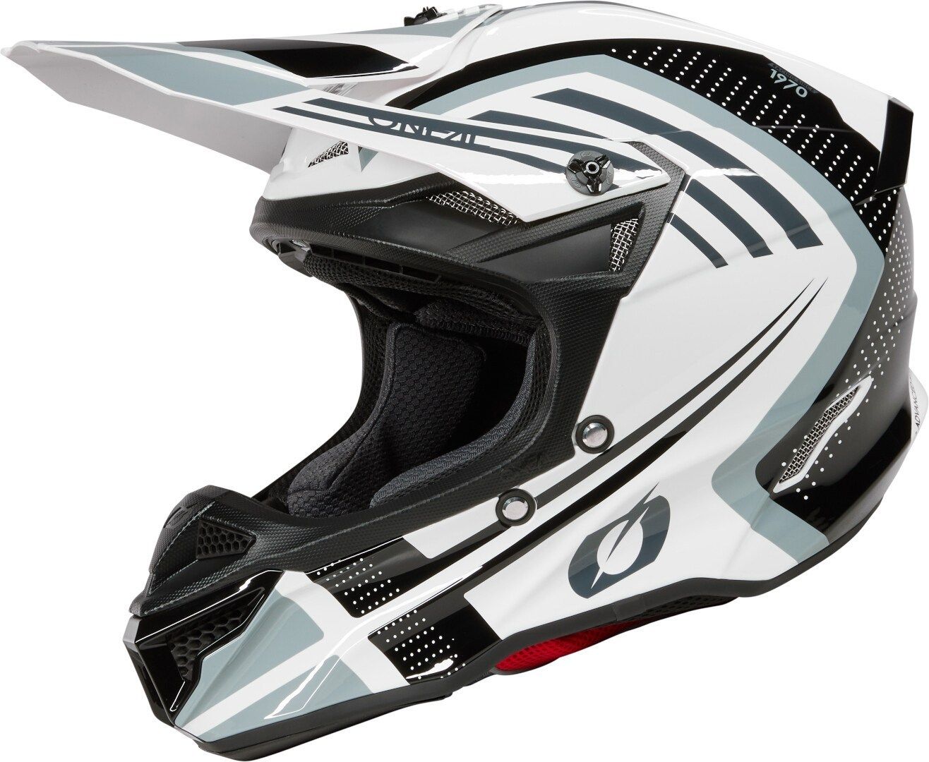 Oneal 5SRS Polyacrylite Spike Motocross hjälm svart/vitt tillgänglig ...