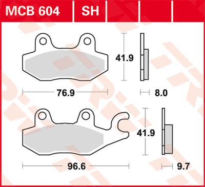 TRW Lucas MCB604SH Plaquettes de frein frittées acheter en ligne chez ...