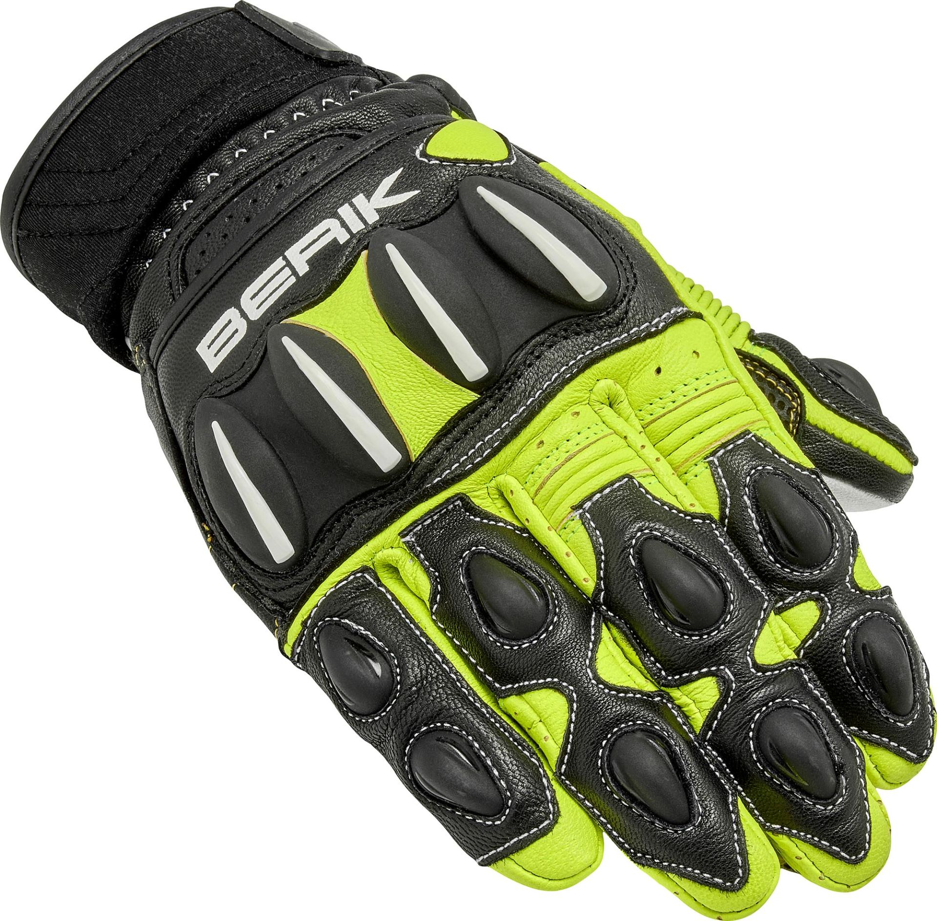 Berik Ariax Adventure Motorcycle Gloves black/neon-yellow shop now at ...