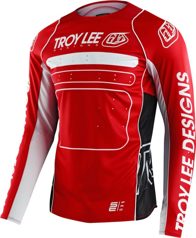Troy Lee Designs SE Pro Drop In Motocross Jersey red/white shop now at ...