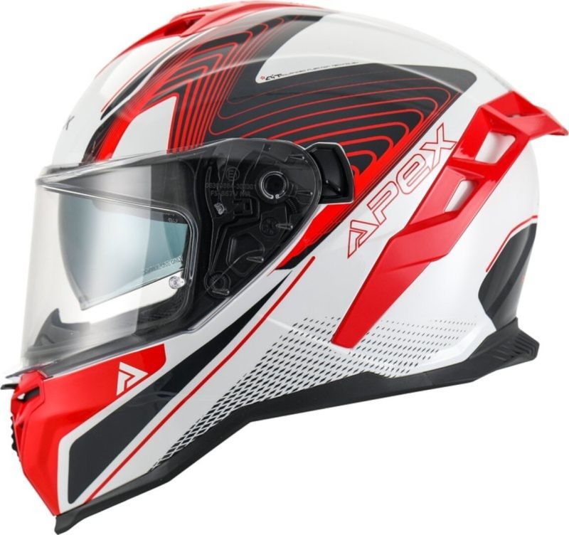 APEX FI200 Madrid Helmet white/black/red shop now at FC-Moto