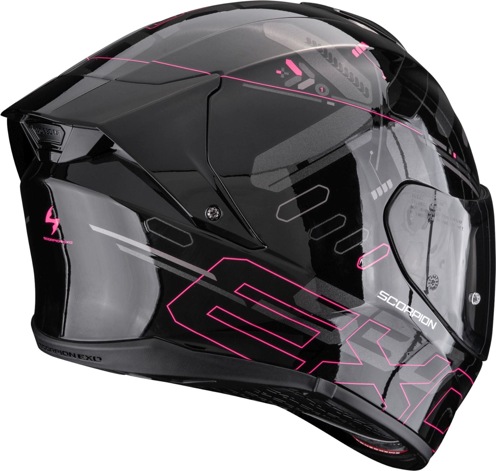 Scorpion Exo-530 Air Fond Hjälm för hela ansiktet Svart/rosa ...